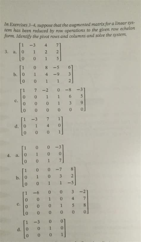 Solved In Exercises Suppose That The Augmented Matrix Chegg