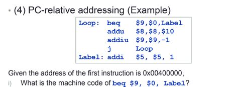 Solved 4 ﻿pc Relative Addressing Examplegiven The