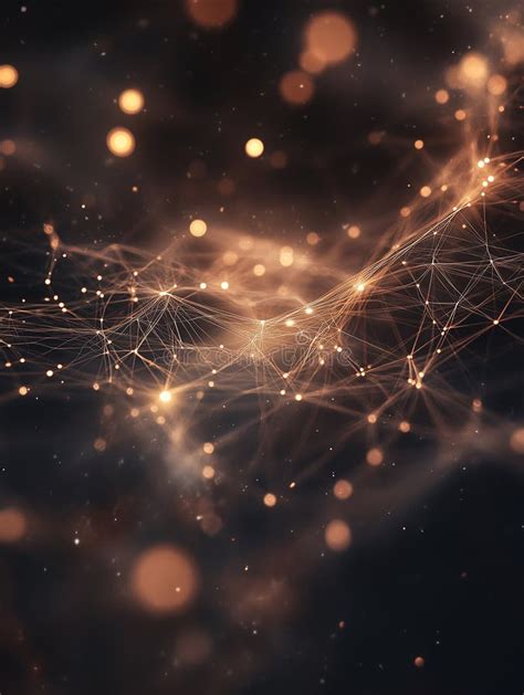 Intricate Glowing Neural Network Structure Illuminated In A Dynamic Abstract Composition Stock