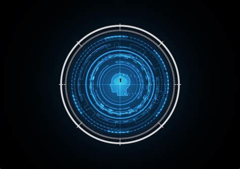 Premium Vector Technology Abstract Future Keyhole Cloud Human Head