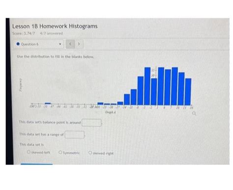Solved Lesson 1b Homework Histograms Score 374 7
