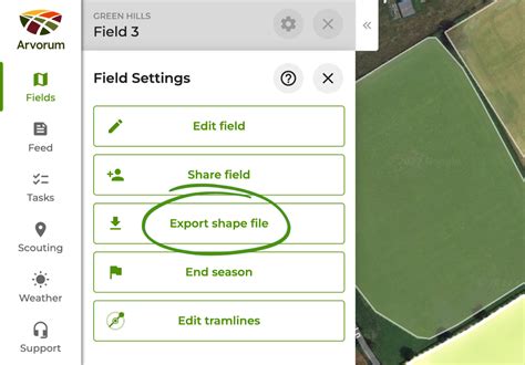 Exporting The Esri Shapefile Of Your Field From The Field Settings