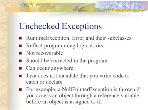 Ppt Exceptions Powerpoint Presentation Free Download Id1754644