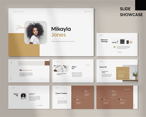 Job Interview Deck Powerpoint Template Ppt Template Job Search Resource Business Slide Deck