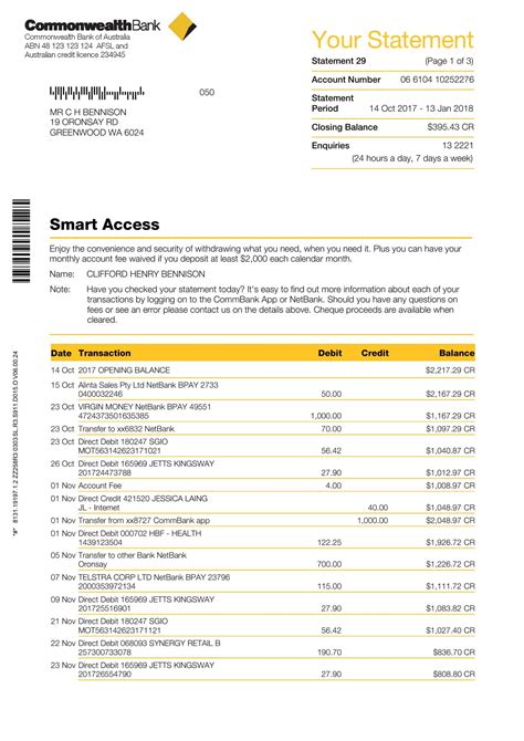 Free Printable Bank Statement Templates Excel Word PDF Generator