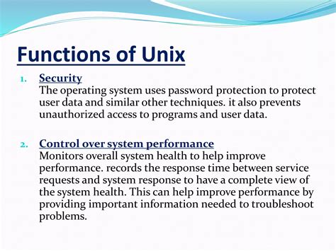Unix Operating System Architecture With File Structure Pptx