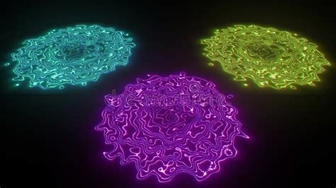 Abstract Glowing Circles Background Moving Geometrical Shapes Motion Texture Concept For