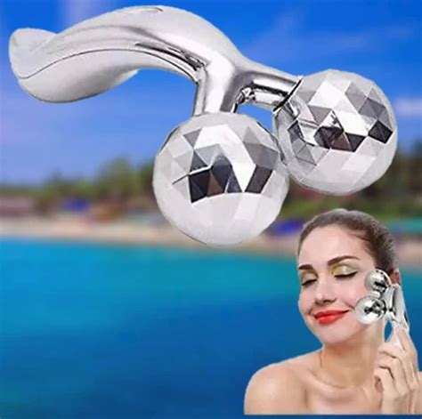 3d Roller Massager 360 Rotate Silver Thin Face Full Body Shape Massager Facial Massage