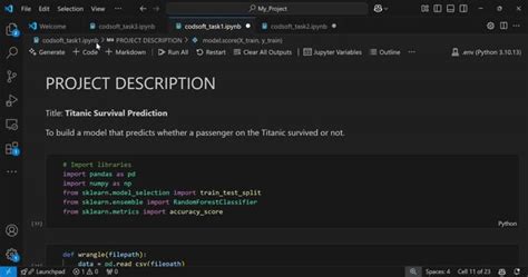 machinelearning datascience codingjourney codsoft 100daysofcode oluwaferanmi onifade