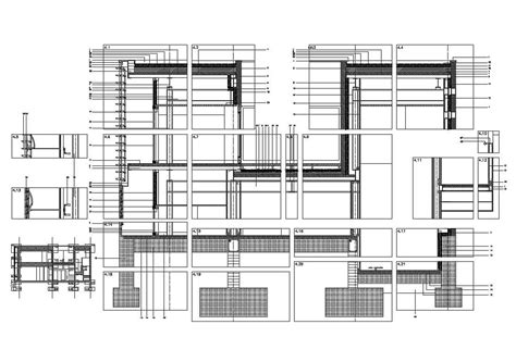 Front Constructive Section Details Of Office Building Dwg File Cadbull