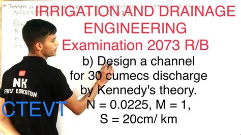 Irrigation And Drainage Numerical Irrigation Important Numerical Youtube