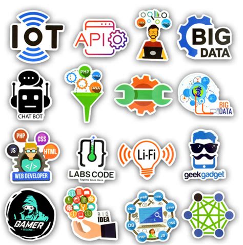50 Pcs Programming Style Stickers Diy Decoration Etsy
