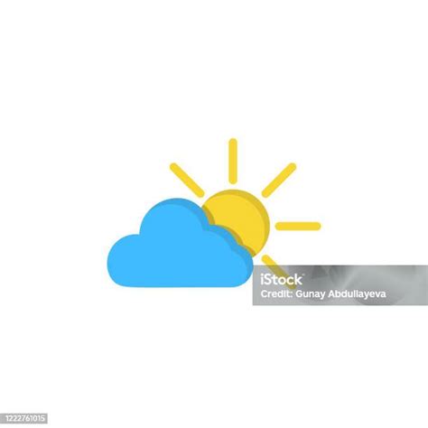 구름 태양 아이콘입니다 Ui 및 Ux 웹 사이트 또는 모바일 응용 프로그램에 대한 두 가지 색상 날씨 아이콘의 간단한 라인 개요 벡터 개념에 대한 스톡 벡터 아트 및 기타