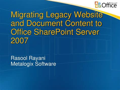 ppt migrating legacy website and document content to office