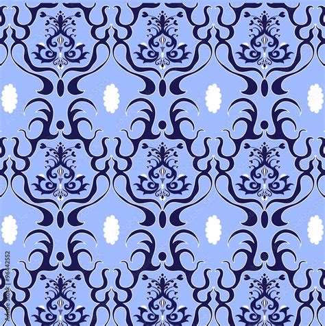 Vector Damask Pattern Stock Vector Adobe Stock