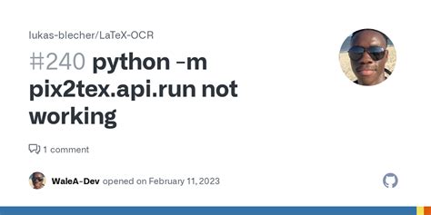 Python N Not Working · Issue 240 · Lukas Blecher