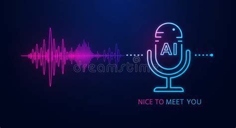 Voice Assistant And Digital Microphone Interface Stock Illustration