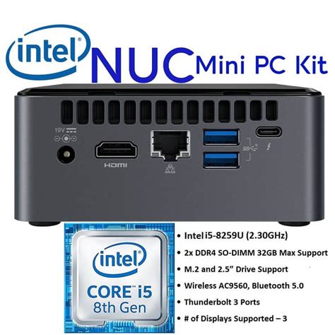 Intel Nuc Mini Pc Kit I Dual Ram Slots In Hdd Ssd M Pcie Hdmi B Usbc Nuc I Beh
