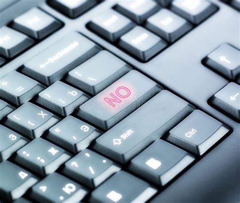 Keyboard With NO Button Stock Image Image Of Refusal