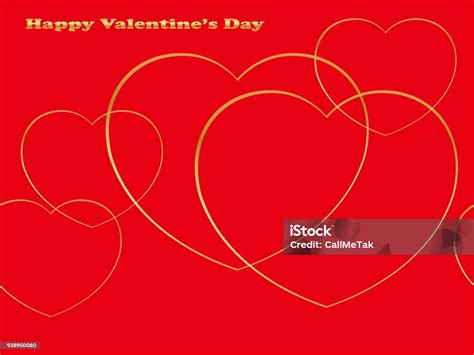 괜 찮 아 요 골드 심장 모양으로 원활한 발렌타인 배경 그림 빨간색 배경에 구성 2월에 대한 스톡 벡터 아트 및 기타 이미지 2월 공휴일 낮 Istock
