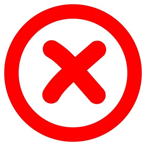 Red Cross Wrong Symbol Incorrect Sign Error In Circle 28579407 Vector Art At Vecteezy