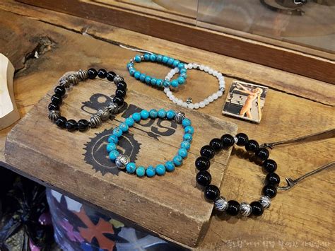 Chrome Hearts 크롬하츠 8mm 터키석 비즈 팔찌 Chrome Hearts 종로왕