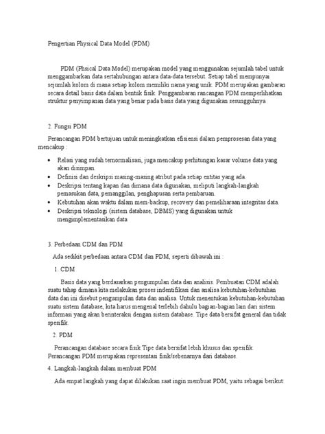 Physical Data Model Pdf