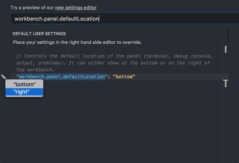 Visual Studio Code Set Integrated Terminal Default Position Stack Overflow