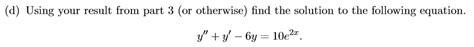 Solved Consider The Following Second Order Linear Ode Y Y