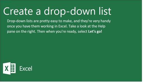 drop down tutorial template in excel download xlsx
