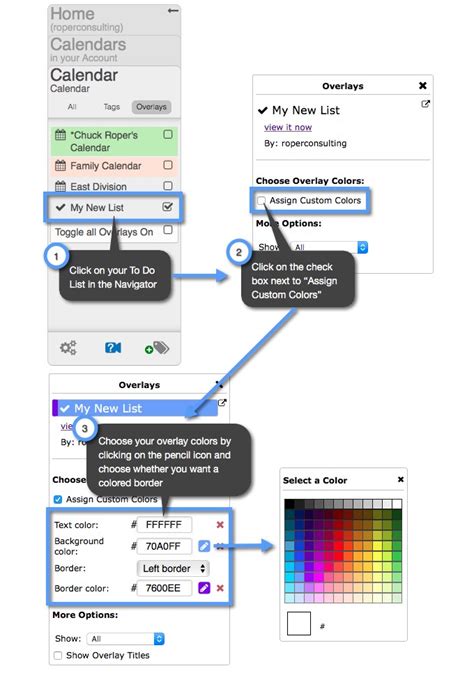 How Can I Assign Custom Colors To My To Do Overlays Support Portal