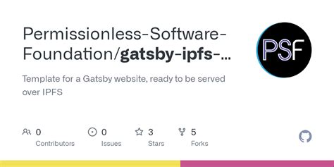 github permissionless software foundation gatsby ipfs template