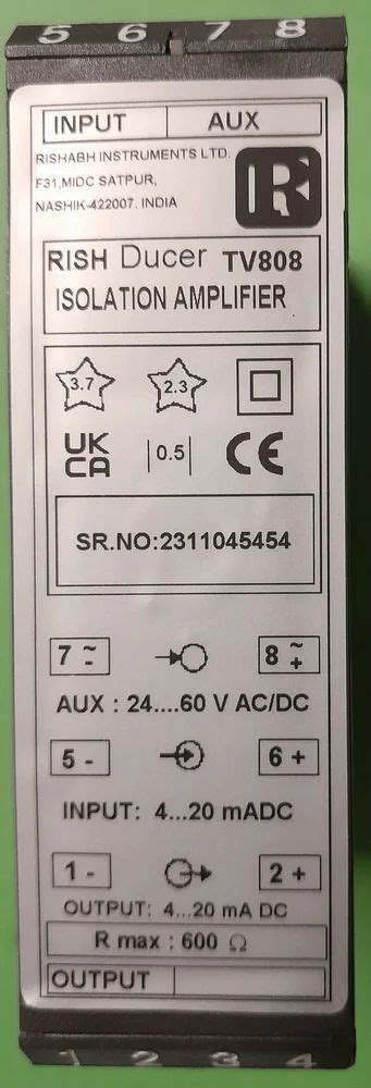 Isolation Transducer Rishabh TV 808 4 20mA 4 20mA 24 60vAC DC 0 2 At 2200 Piece In Chennai