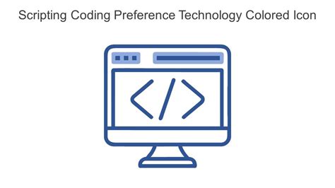 Scripting Coding Preference Technology Colored Icon In Powerpoint Pptx