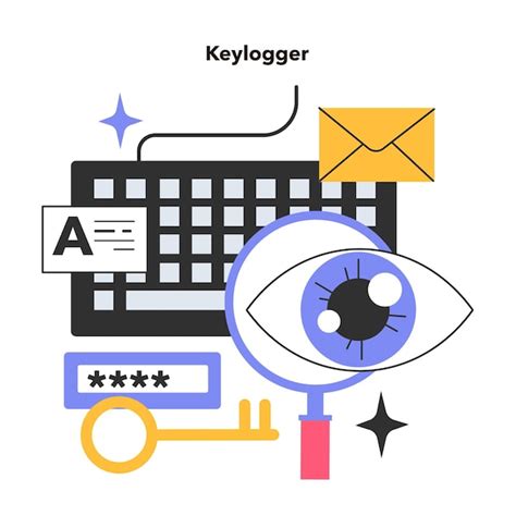 Premium Vector Keylogger Keystroke Logging Dangerous Malware