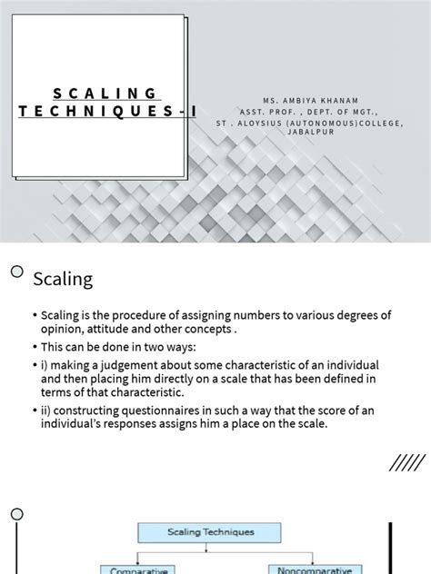 Part 4 Scaling Techniques I Pdf Likert Scale Psychology