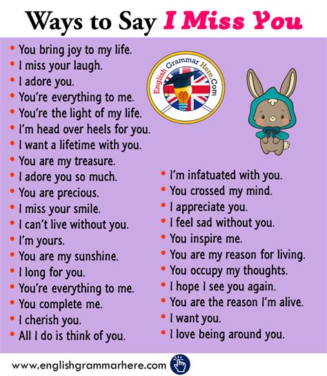 27 Ways To Say I Miss You In English English Grammar Here