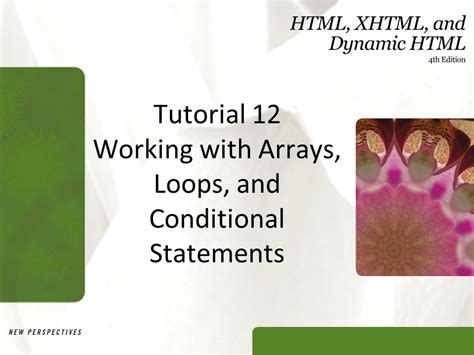 Tutorial 12 Working With Arrays Loops And Conditional Statements Ppt Video Online Download