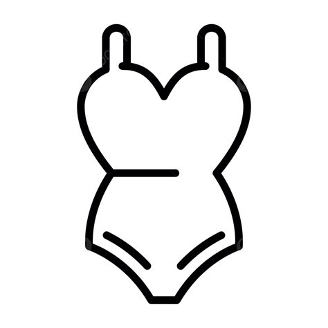 Swimsuit Line Icon Vector Swimsuit Icon Beach Bikini Png And Vector