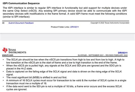 DRV DRV P Some Issues On SPI And TSPI Motor Drivers Forum Motor Drivers TI E E