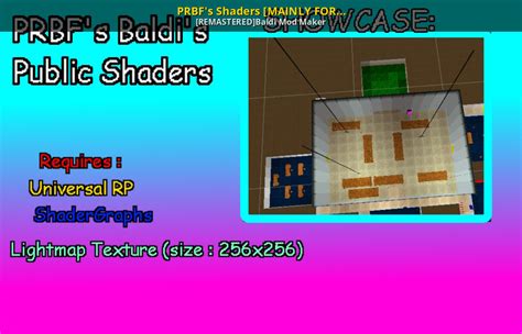 Prbfs Shaders Mainly For Baldi Modding Work In Progress For Baldis