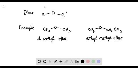 what is the generic structure of ethers write the structures of two