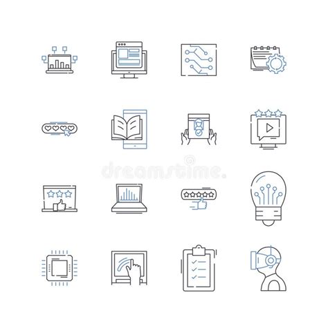 Communication And Connection Line Icons Collection Dialogue Connectivity Outreach Rapport