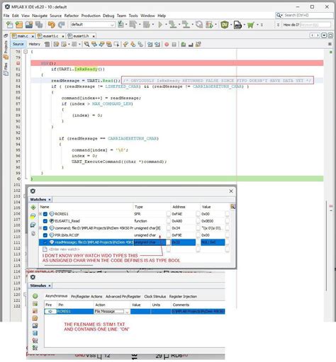 Debugging Mplab X Ide Simulator Problem Applying Stimulus To Uart During Debug Stack Overflow