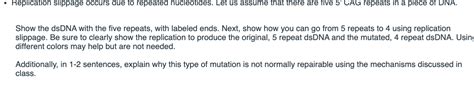solved replication slippage occurs due to repeated