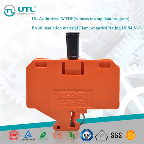 Test Terminal Block 10mm2 Base Terminal Block Screw Mounted Jut4 10s