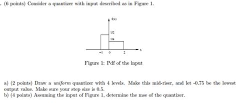 solved consider a quantizer with input described as in