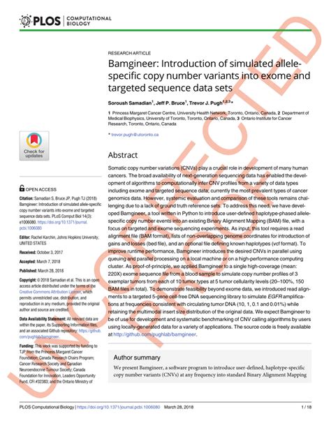 Pdf Bamgineer Introduction Of Simulated Allele Specific Copy Number