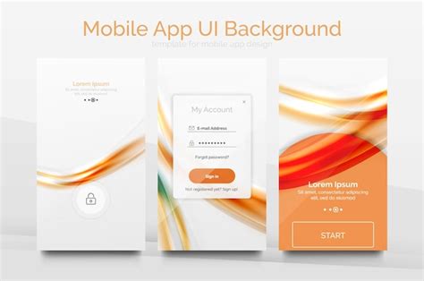 Premium Vector Mobile Application Interface Background Design