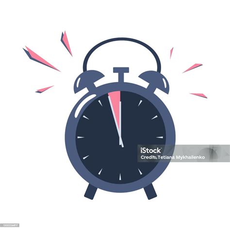 알람이 울리고 있습니다 업 화살표는 웨이크 업 시간을 표시합니다 신호 경보 및 경고 카운트다운 링 알람 또는 시간 제한에 대한 비즈니스 개념 시계가 마지막 순간에 있습니다